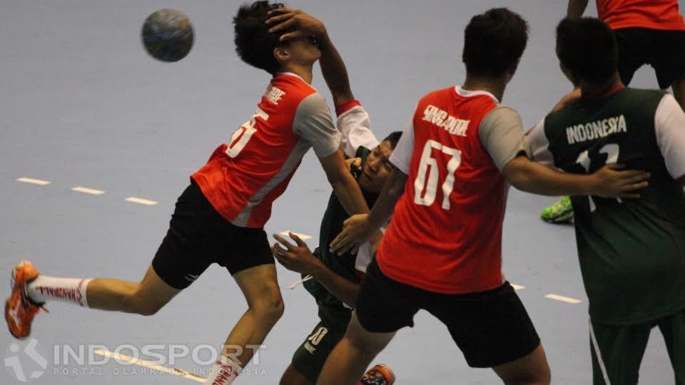 (GALERI FOTO) Indonesia Kalahkan Singapura di International Handball ...