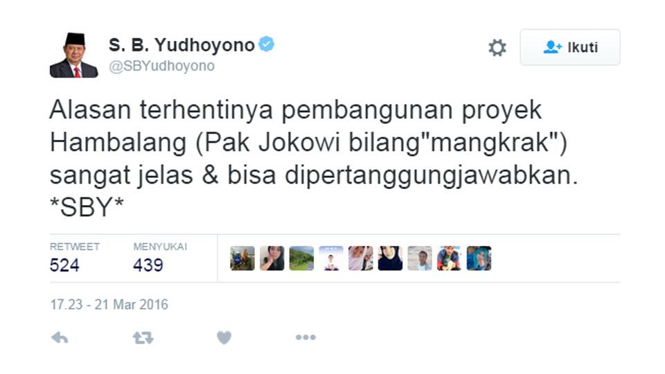 Soal Hambalang, SBY: Jangan Mau Diadu Domba, Pak Jokowi! - INDOSPORT Soal Hambalang, SBY: Jangan Mau Diadu Domba, Pak Jokowi! - INDOSPORT