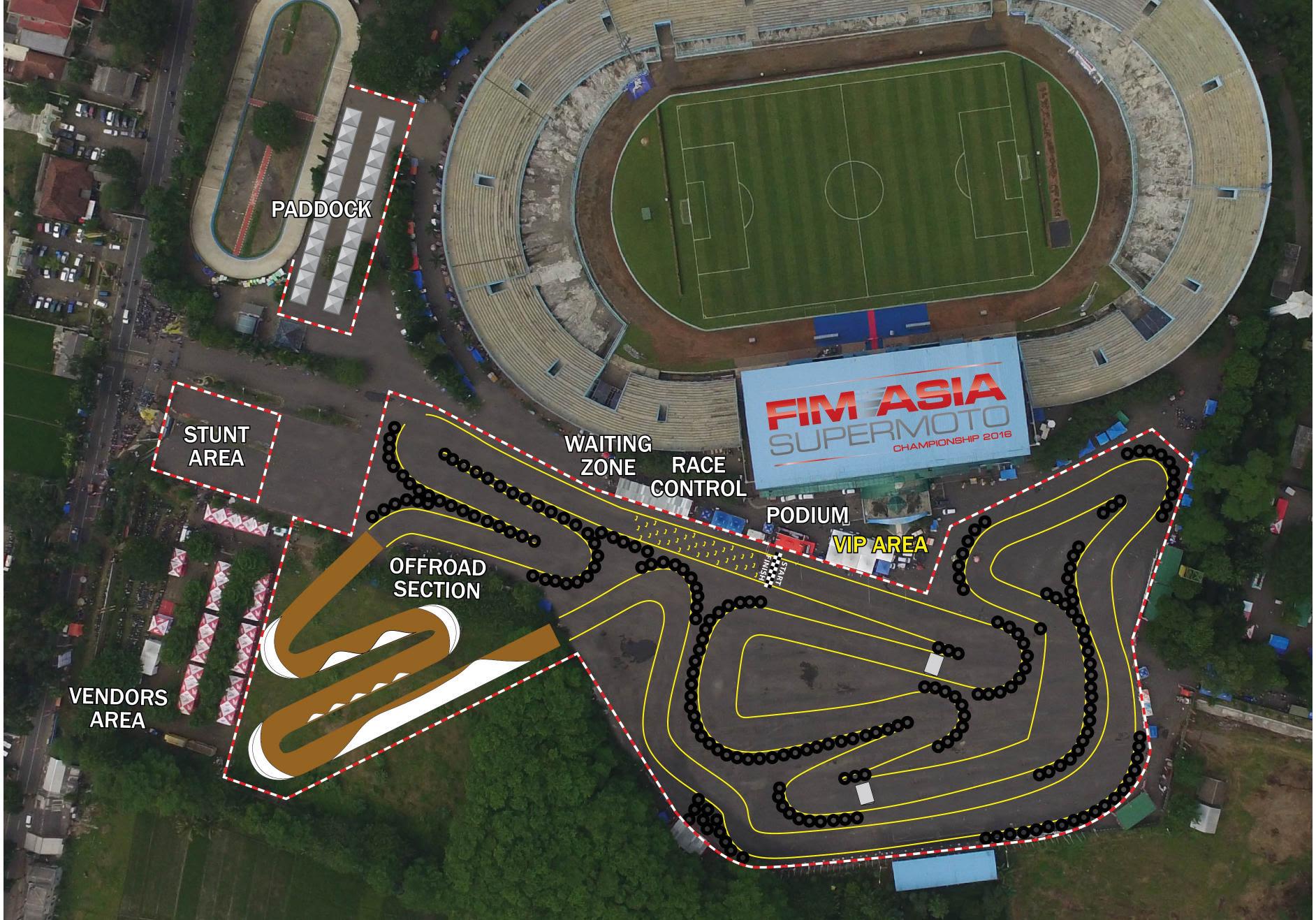 Mengintip Layout Sirkuit FIM Asian Supermoto Championship 2016 Malang ...