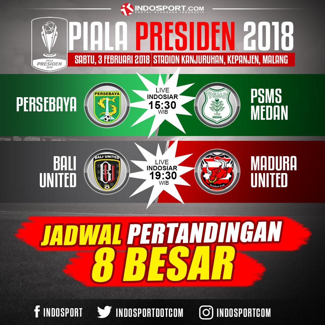 Jadwal dan Siaran Langsung 8 Besar Piala Presiden Hari Ini - INDOSPORT Jadwal dan Siaran Langsung 8 Besar Piala Presiden Hari Ini - INDOSPORT