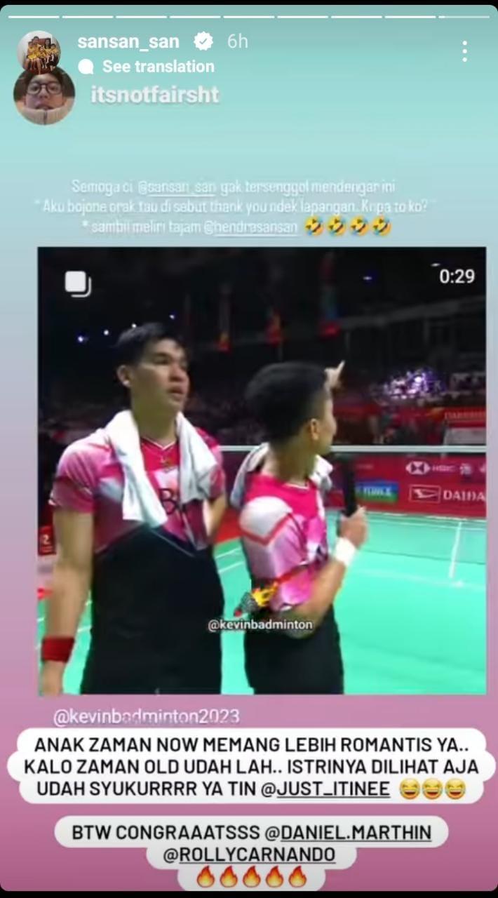 Leo/Daniel Bucin di Indonesia Masters 2023, Respons Istri Hendra ...